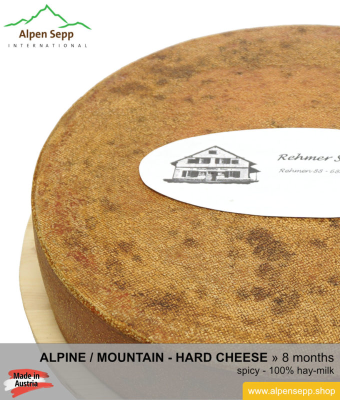 🥇 ALPINE / MOUNTAIN CHEESE WHEEL - SPICY - 8 months