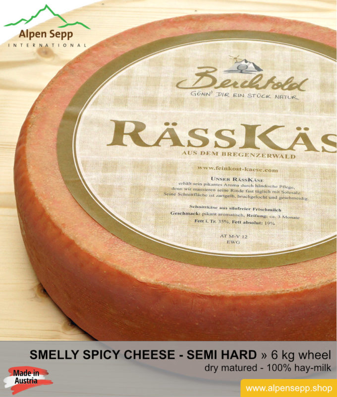 🥇 SEMI-HARD SMELLY-SPICY CHEESE - dry matured - 6 kg
